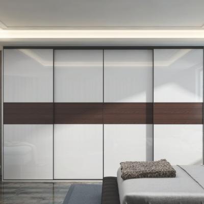 China Modular Bedroom Fitted Mirrored Wardrobes with Particle Board Carcass for sale