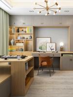 China MC WORLD Modern Bedroom Furniture Ash Wood Corner Bedroom Bookshelf Wall Solid Wooden Upholstery for sale