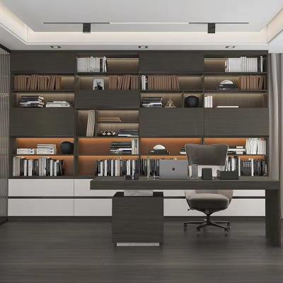 China E1 Mdf Board Matt Finish Living Room Furniture Sets Custom Showcase Glass Display Bookcase for sale