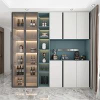 China Lacquer Finish Showcase Cabinet Commercial Glass Display Case Wall Mounted for sale