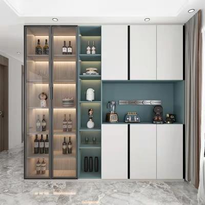China Lacquer Finish Showcase Cabinet Commercial Glass Display Case Wall Mounted for sale