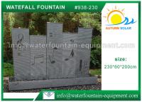 China Music Waterfall Cast Stone Garden Fountains For Indoor / Outdoor Use 230 * 60 * 200cm for sale