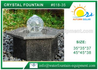 China Hexagon Base Natural Stone Fountains Outdoor For Lanscape Hand Carved for sale