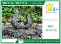 China Rolling Granite Ball Fountain , Stone Sculpture Outdoor Garden Fountains for sale