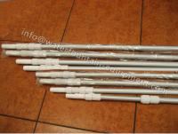 China Corrugated Surface Swimming Pool Accessories Telescopic Pole 0.8mm Thick 2 X 240cm for sale