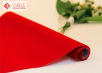 China Plain Red Velvet Flock Fabric Patterned For Packaging Gift Box for sale