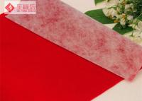 China Plain Red Velvet Flock Fabric Patterned For Packaging Gift Box for sale