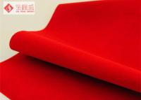 China Plain Red Velvet Flock Fabric Patterned For Packaging Gift Box for sale