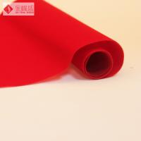 China 1.5M Plain Red Velvet Flock Fabric For Jewellry Box , Polyester Velvet  Upholstery Fabric for sale