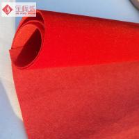 China 1.5M Plain Red Velvet Flock Fabric For Jewellry Box , Polyester Velvet  Upholstery Fabric for sale