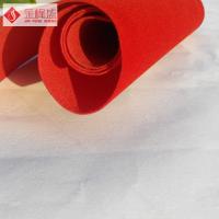 China 80 - 100GSM Red Velvet Flock Fabric , Packaging Spunlace Flocked Velvet Fabric for sale