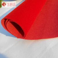 China 80 - 100GSM Red Velvet Flock Fabric , Packaging Spunlace Flocked Velvet Fabric for sale