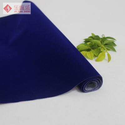 China Short Pile Velvet Flocking Fabric Dark Blue Rayon / Viscose For Package Materail for sale