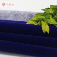 China Dark Blue Velvet Flock Fabric Non Woven For Package Upholstery for sale