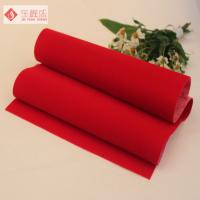 China Non Woven Velvet Flock Fabric Red Plain For Jewellery Box / Case for sale