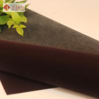 China Brown Velvet Flock Fabric Non Woven for Home Textile / Sofa Fabric Material for sale