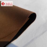 China Brown Flock Knitted Velvet Fabric , 1MM Long Pile Luxury Flocked Upholstery Fabric for sale