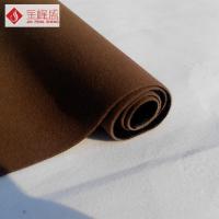 China Knitted Brown Velvet Flock Fabric , Sofa Flocking Furniture Upholstery Fabric for sale