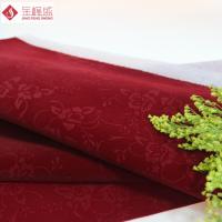 China Printed Spunlace Velvet Flock Fabric Dark Red With Flower Pattern for sale
