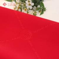 China Package Red Plain Flocking Fabric Non Woven With Soft Plush for sale