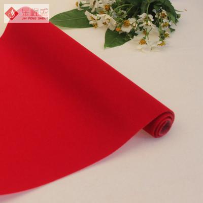 China Flocked Polyester Printed Velvet Fabric For Packing Box , Red Upholstery Velvet Material for sale