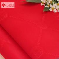 China Flocked Polyester Printed Velvet Fabric For Packing Box , Red Upholstery Velvet Material for sale