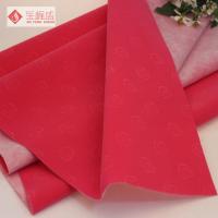 China 1.48M Warp Kintted Red Velvet Fabric , Flocked Upholstery Fabric for sale