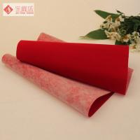 China Red OEM / ODM Flocked Velvet Fabric , Watch Boxes Velvet Spunlace Fabric for sale