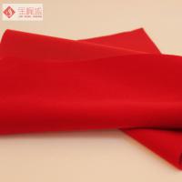 China Nonwoven Plain Flocked Velvet Fabric Polyester Red Knitted for sale