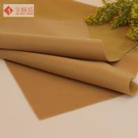 China Nylon Knitting Flocked Velvet Fabric Yellow For Jewelry Bags / Pouch Material for sale