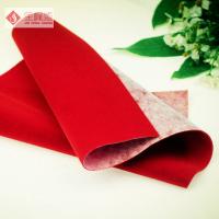 China 1.5m Red Jewelry Box Liner Fabric , Soft Velvet Spunlace Flock Fabric Material for sale