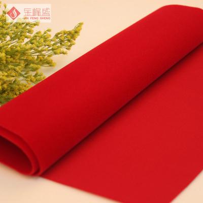 China Red Jewelry Box Flocked Fabrics With Soft Plush , Spunlace Backing Material for sale