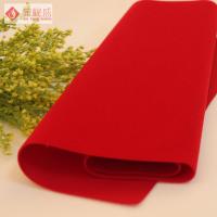 China Red Jewelry Box Flocked Fabrics With Soft Plush , Spunlace Backing Material for sale