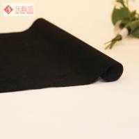 China Custom Black Flocked Velvet Fabrics Nonwoven Base For Jewelry Box for sale
