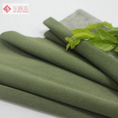 China Green Velvet Flocked Upholstery Fabric Kintted Cotton For Luxury Box for sale