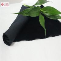China Black Velvet Jewelry Box Liner Fabric , Shrink-Resistant Tricot Flocked Felvet Fabric for sale