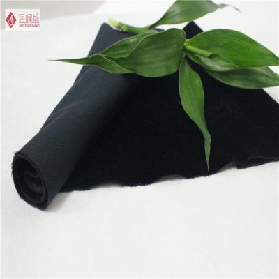 China Black Velvet Jewelry Box Liner Fabric , Shrink-Resistant Tricot Flocked Felvet Fabric for sale