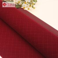 China Home-textile Sofa Embossed Velvet Fabric , Red Flocked Velvet Fabric for sale