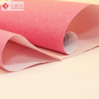 China Printed Non Woven Embossed Velvet Fabric Pink For Home Textile for sale