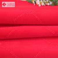 China Red Embossed Velvet Fabric , Polyester Nonwoven Flocking Fabric for sale