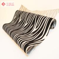 China Nonwoven Embossed Velvet Fabric , Spunlace Zebra Upholstery Fabric for sale