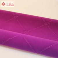 China Short Pile Soft Flocked Upholstery Fabric , Printed Woven Flocking Velvet Fabrics for sale