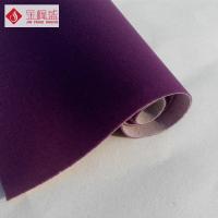 China Soft Long Pile Purple Velvet Upholstery Fabric Flocked for Sofa Cover / Car Seat for sale