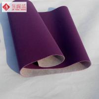 China Soft Long Pile Purple Velvet Upholstery Fabric Flocked for Sofa Cover / Car Seat for sale