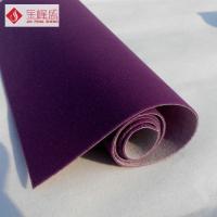 China Custom Purple Velvet Upholstery Fabric Flock For Jewelry / Watch Boxes Material for sale