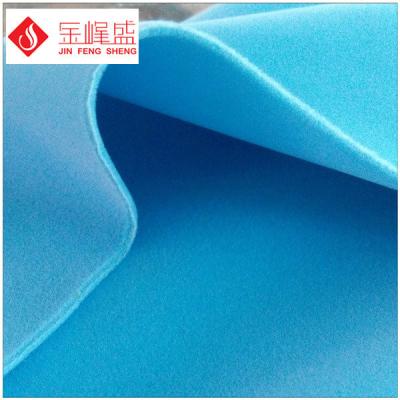 China Blue Luxury Polyester Non Woven Fabric , Flocking Velvet Jewelry Box Lining Fabric for sale