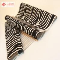 China Long Pile Zebra Embossed Polyester Non Woven Flocked Velvet Fabric For Pouch Package for sale