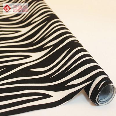 China Plain Striped Velvet Upholstery Fabric Flocking Polyester Non Woven for sale