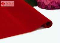 China Custom Knitted Red Velvet Fabric , Soft Knitting Flock Fabric 1.4m / 1.45m / 1.48m for sale