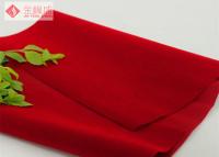 China Custom Knitted Red Velvet Fabric , Soft Knitting Flock Fabric 1.4m / 1.45m / 1.48m for sale